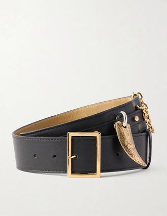 Maison Mayle Del Rio Tailleng&uuml;rtel Aus Leder Mit Verzierungen - Schwarz