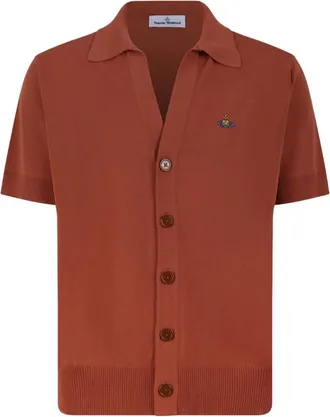 Vivienne Westwood Homme, Chemises, Orange, Taille: M Cardigan &agrave; Col V