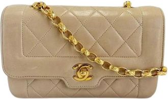 Chanel Sac bandouli&egrave;re vintage doccasion - Femme - Pre-owned - Beige - Taille: ONE Size