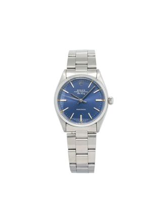 Rolex montre Air King 34 mm pre-owned - Bleu