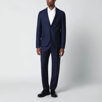Tagliatore Blue wool single-breasted suit