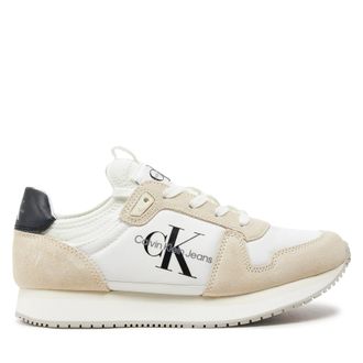 Calvin Klein Jeans Sneakers Calvin Klein Jeans Runner Sock Laceup Ny-Lth Wn YW0YW00840 Wei&szlig;