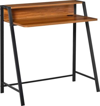 Liberte Liberté - Bureau de domicile pour ordinateur avec rangement et passage de câble, en métal, 84x45x85cm, bois