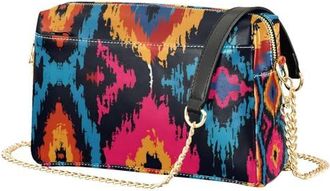 Mnsruu Sacs à bandoulière pour femme, sac à main en cuir avec fond abstrait ethnique