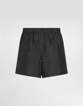 Dolce & Gabbana Boxershorts Aus Seidentwill Mit Polka-dot-print - Mann Unterw&auml;sche Und Loungewear Multicolor 5