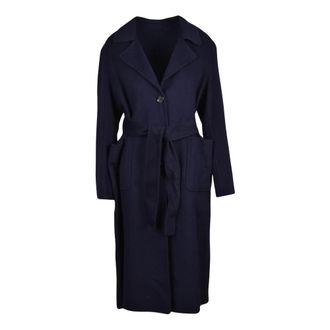Add Langer Mantel - - Coats - Damen - Blau - M