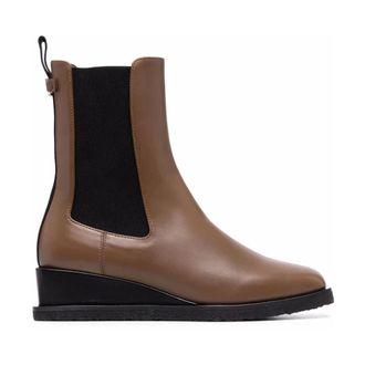 Ferragamo Femme, Chaussures, Brun, Taille: 39 EU Bottines à plateforme en cuir