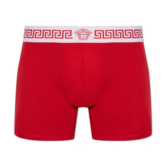 Versace Homme, Sous-v&ecirc;tements, Rouge, Taille: 2XL Boxers en coton avec logo