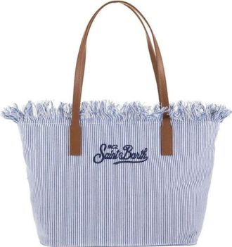 MC2 Saint Barth Femme, Sacs, Bleu, Taille: ONE Size City Bag Mid Fringe