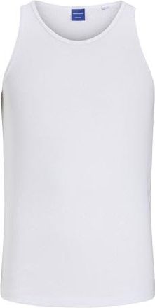 Jack & Jones Tank Top Jorhydra Pointelle D&eacute;bardeur, Blanc &eacute;clatant, M Hommes