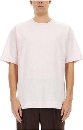 Dries Van Noten Homme, Tops, Rose, Taille: M T-shirt oversize en coton
