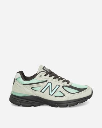New Balance Made in USA 990v4 Sneakers Silver Moss / Bright Mint / Black Cement