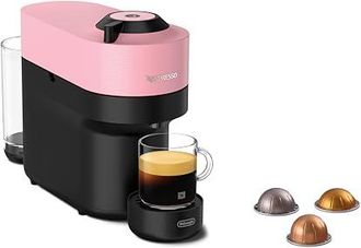 Nespresso DeLonghi Kapsel-Kaffeemaschine Vertuo Pop ENV90.P, Cold Brew-Funktion, 4 Tassengrößen, Bluetooth & WLAN-Konnektivität, 1-Tassen-Kaffeemaschine inkl. W