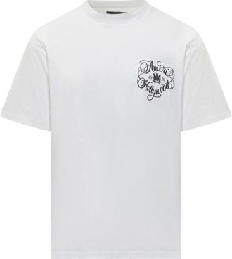Amiri Homme, Tops, Blanc, Taille: M Script Logo Graphic T-Shirt