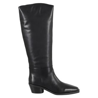 Ash Schwarzer Mustang Stiefel mit Seitlicher Rei&szlig;verschluss - - Shoes - Damen - Schwarzk - 38 EU