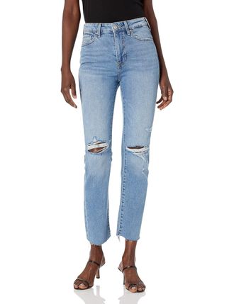 True Religion Damen Starr High Rise Bite Out Hem Jeans, Scenic Route, 25