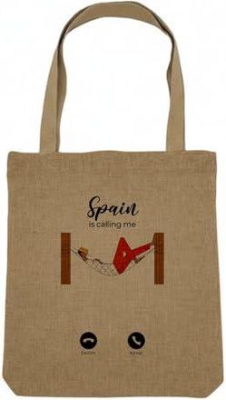 Fabulous Sac Shopping Tote Bag Aspect Lin - Spain Is Calling Me Nap Laziness Stereotype - Sac de Courses Toile Epaisse 360g Beige Naturel Cabas Port&eacute; Epaule So