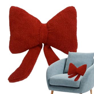 Generic Dekokissen mit roter Schleife, Dekokissen mit roter Schleife | Valentinstagskissen gef&uuml;llt mit sch&ouml;ner roter Schleife, bequemes Kissen f&uuml;r Wohnzimmer 