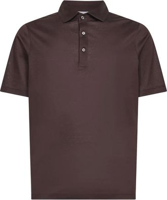 D4.0 Homme, Tops, Brun, Taille: M Polo &agrave; Trois Boutons