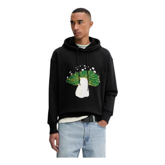 Msgm Cotton Hoodie - - Sweatshirts & Hoodies - Herren - Schwarzk - S