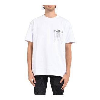 Purple Homme, Tops, Blanc, Taille: 2XL Wordmark Drip Tee