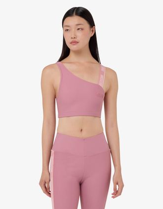 Moschino Sportliches Crop-Top aus Funktionsmaterial - Pink