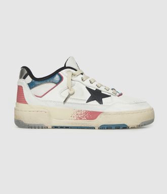 Golden Goose Baskets Homme Forty2 White Ottanio Black Mineral Red