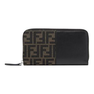 Fendi FF Jacquard Zip Around - - Accessories - Herren - Schwarzk - ONE SIZE
