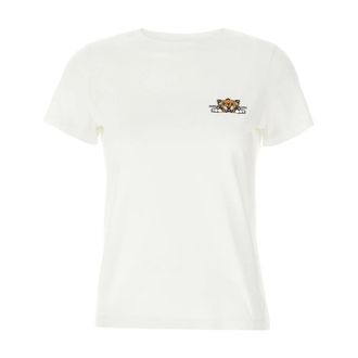 Kenzo Besticktes Logo Wei&szlig;es T-Shirt Polo - - Tops - Damen - Wei&szlig; - XS