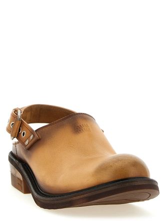 Miu Miu Foule Clog - Tan