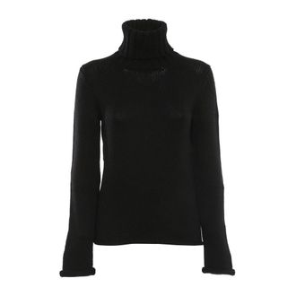 Zanone Merinowollpullover Dolcevita Stil - - Knitwear - Damen - Schwarzk - M