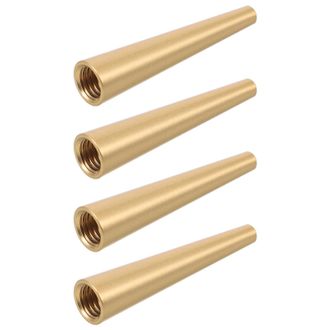 Valiclud 4 St&uuml;ck Messing M&ouml;bel-erh&ouml;her Konisch Polierte F&uuml;&szlig;e f&uuml;r Holztabletts Schmuckk&auml;sten und Servierplatten Stabile Metallst&uuml;tzen f&uuml;r Schneidebretter und De