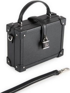 Karl Lagerfeld Sac &agrave; main forme coffre en cuir