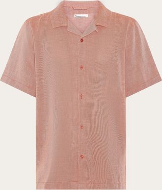 Knowledge Cotton Apparel Herren vegan Hemd Relaxed Short Sleeve Burnt Brick