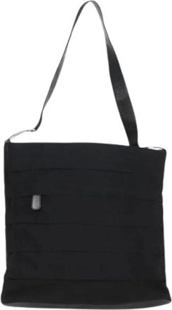Ferragamo Pre-owned Toile sacs-main - Femme - Pre-owned - Noir - Taille: ONE Size