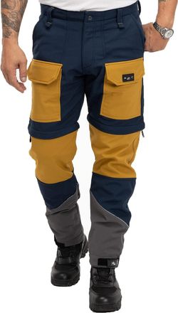 Rock Creek Herren Softshell Hose Cargohose Outdoorhose Wanderhose Herrenhose Wasserdicht Zip-Off Shorts Winterhose Trekkinghose H-309 Dunkelblau 2XL