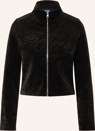 HUGO BOSS Hugo Sweatjacke Dessie Aus Samt schwarz