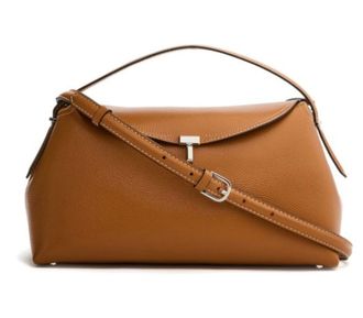 Toteme Tot&ecirc;me T-Lock Tan Grained Leather Bag