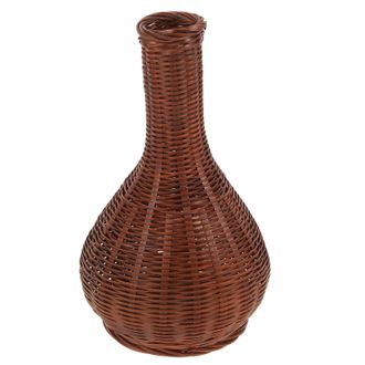 BESPORTBLE Handgefertigte Bambus Vase Klein Rustikal Gewebter Blumenhalter f&uuml;r Getrocknete Blumen Vielseitige Dekoration f&uuml;r B&uuml;ro und Wohnzimmer Nat&uuml;rliche Textu