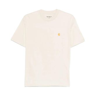 Carhartt Work in Progress Logo Baumwoll-T-Shirt - - Tops - Damen - Beige - M