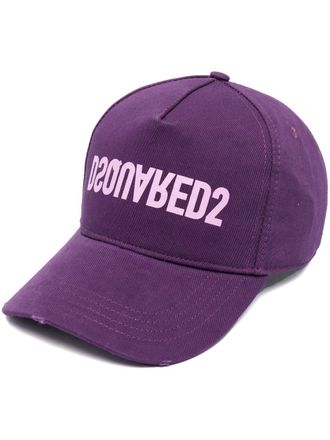 Dsquared2 casquette &agrave; logo imprim&eacute; - Violet