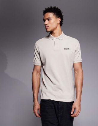 Barbour Basic-Polohemd in Nebelbeige-Neutral