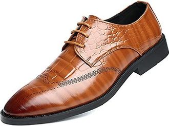 Generic Chaussures habill&eacute;es for Hommes, Chaussures Derby &agrave; Lacets, Bout Pointu, Bout Bruni, Cuir PU, Semelle en Caoutchouc, Talon carr&eacute;, antid&eacute;rapantes, Bass