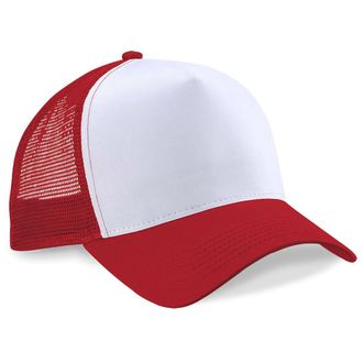 Beechfield Trucker Cap in red / white Rot / Wei&szlig;