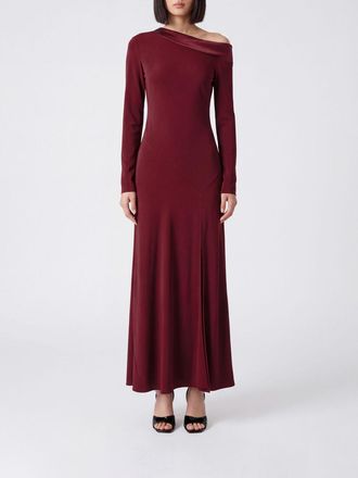 Alberta Ferretti Asymmetrisches Slim-Fit-Midikleid aus Viskose mit Schlitz
