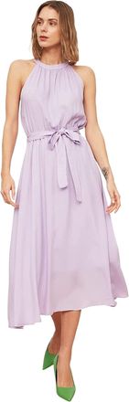 Trendyol Damen Gürtelkleid Dress, Stone, 38 EU