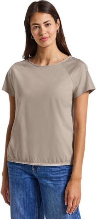 Street One Damen 3227736 Shirt mit Schulterdetail, Morning beige, 40