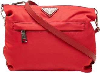 Prada Pre-owned Sac bandouli&egrave;re en nylon - Femme - Pre-owned - Rouge - Taille: ONE Size
