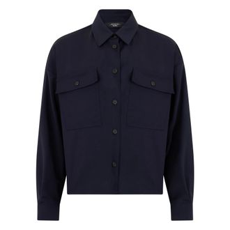 Max Mara Lang&auml;rmelige Jacke - - Jackets - Damen - Blau - S