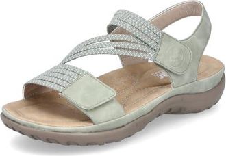 Rieker Femme Sandales 64870, Dame Sandales Fines,Chaussure dété,Sandale dété,Confortable,Plate,Vert (grün / 52),41 EU / 7.5 UK